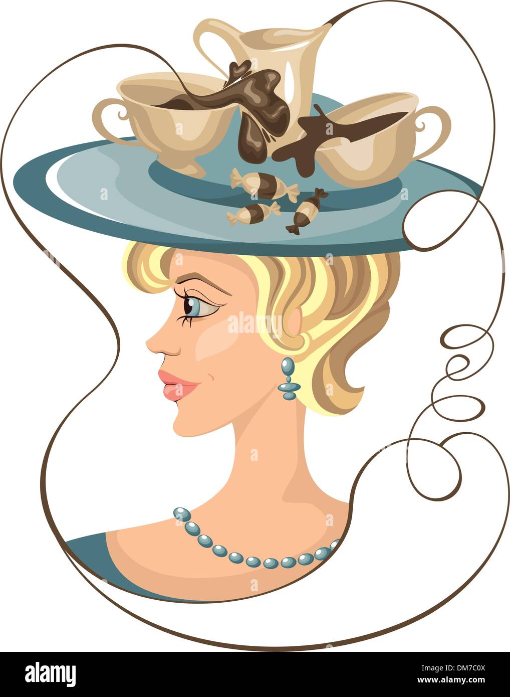 Coffee cup cream milk Stock Vector Images - Alamy