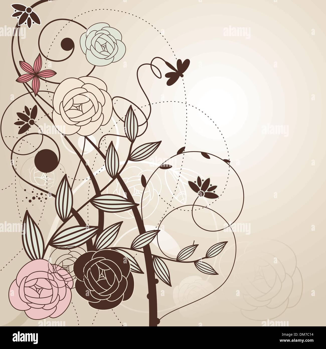 abstract cute floral background Stock Vector Image & Art - Alamy