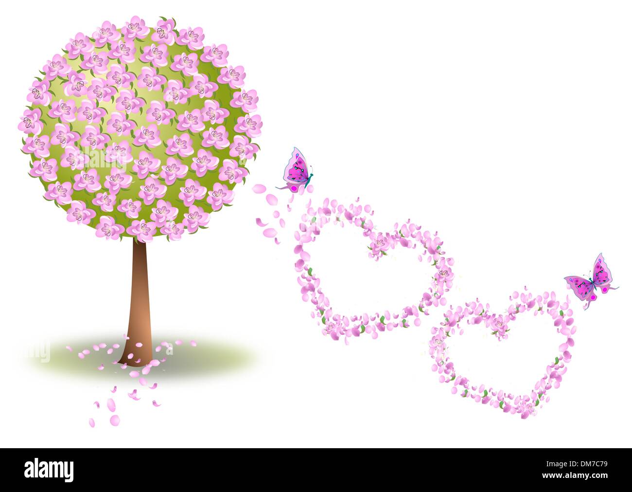 Spring tree blooms Stock Vector Images - Alamy