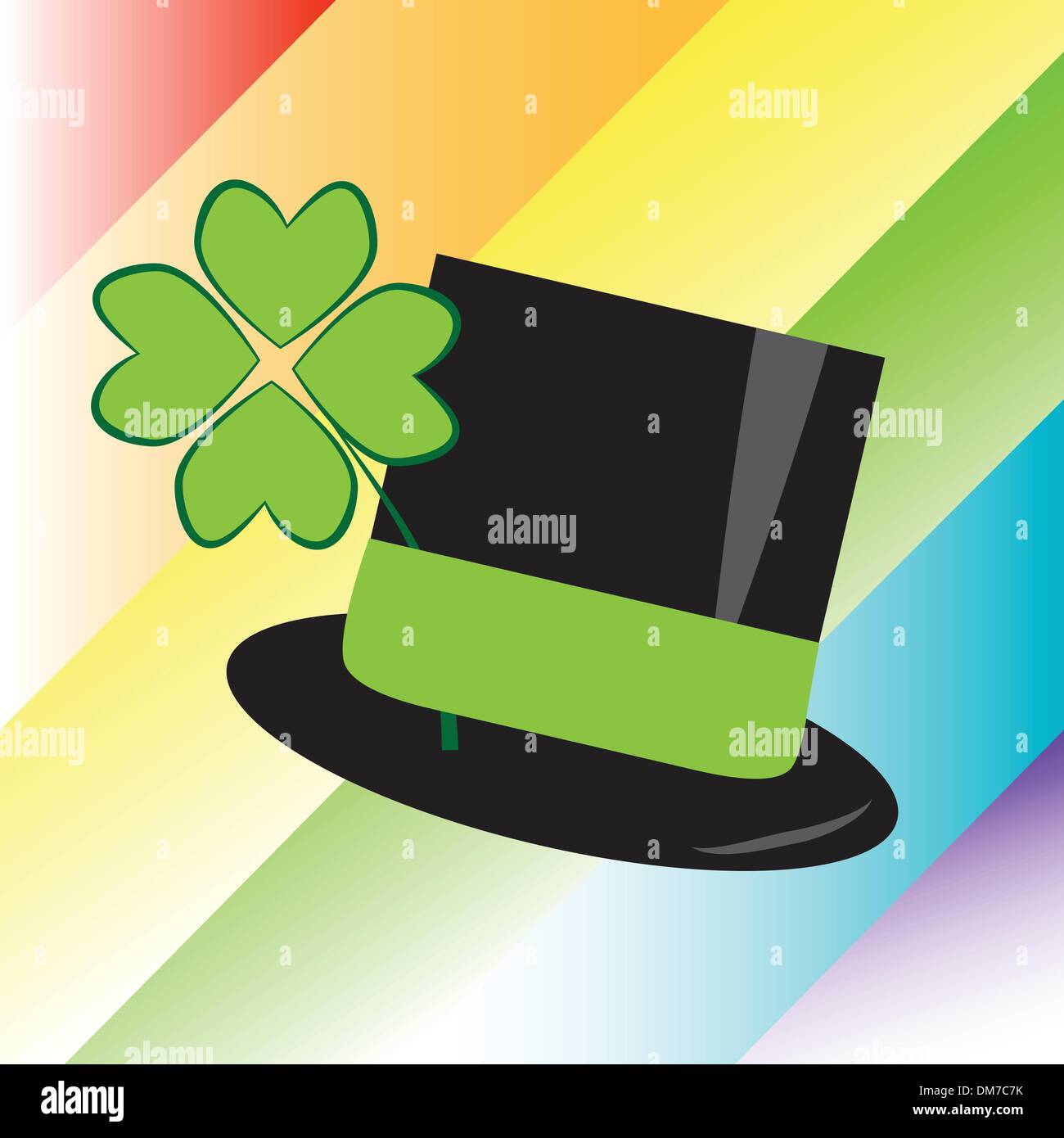Green shamrock hat on Stock Vector Images - Alamy