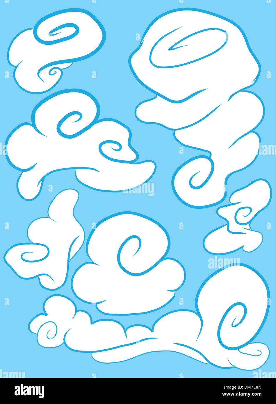 Set clouds Stock Vector Images - Alamy
