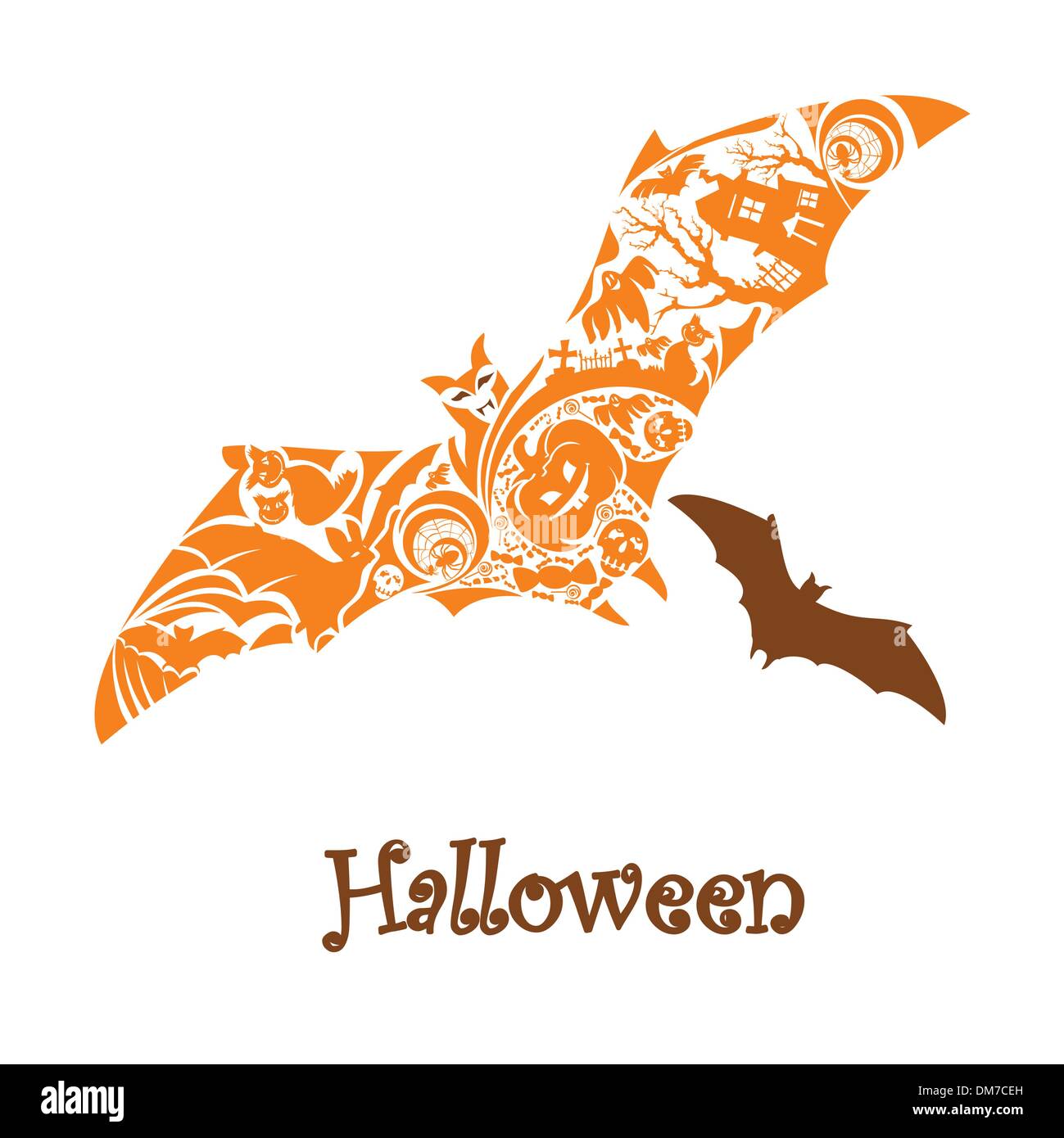 Collection cute cartoon bat Cut Out Stock Images & Pictures - Alamy