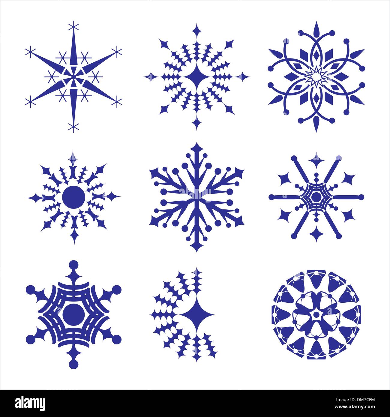 Set of snowflakes Stock Vector Image & Art - Alamy
