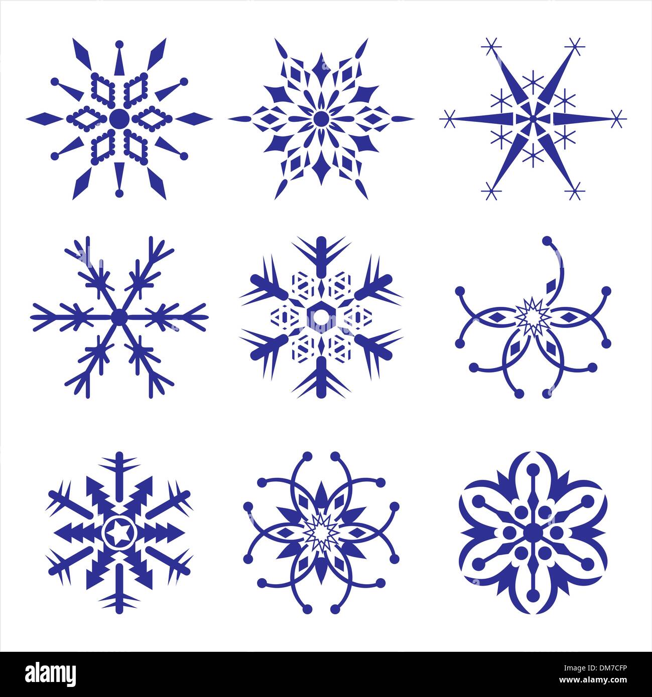 Set of snowflakes Stock Vector Image & Art - Alamy