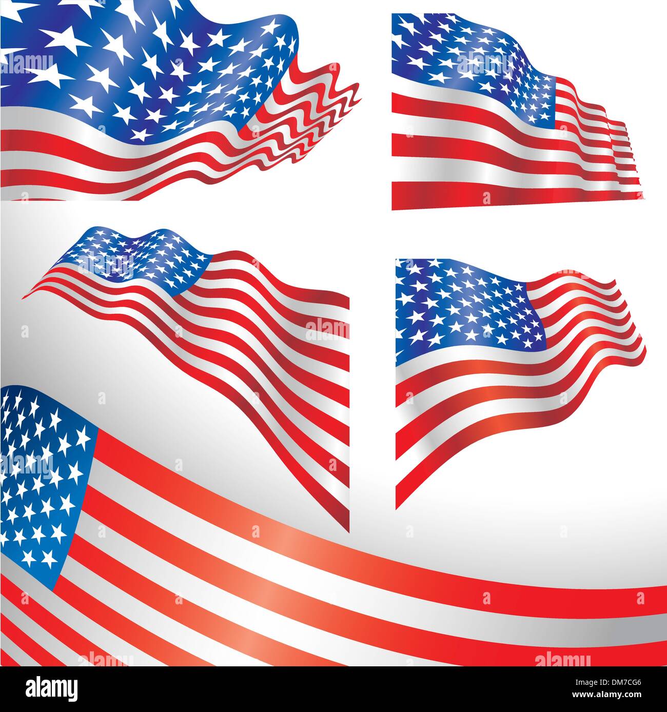 USA windy flags Stock Vector Image & Art - Alamy