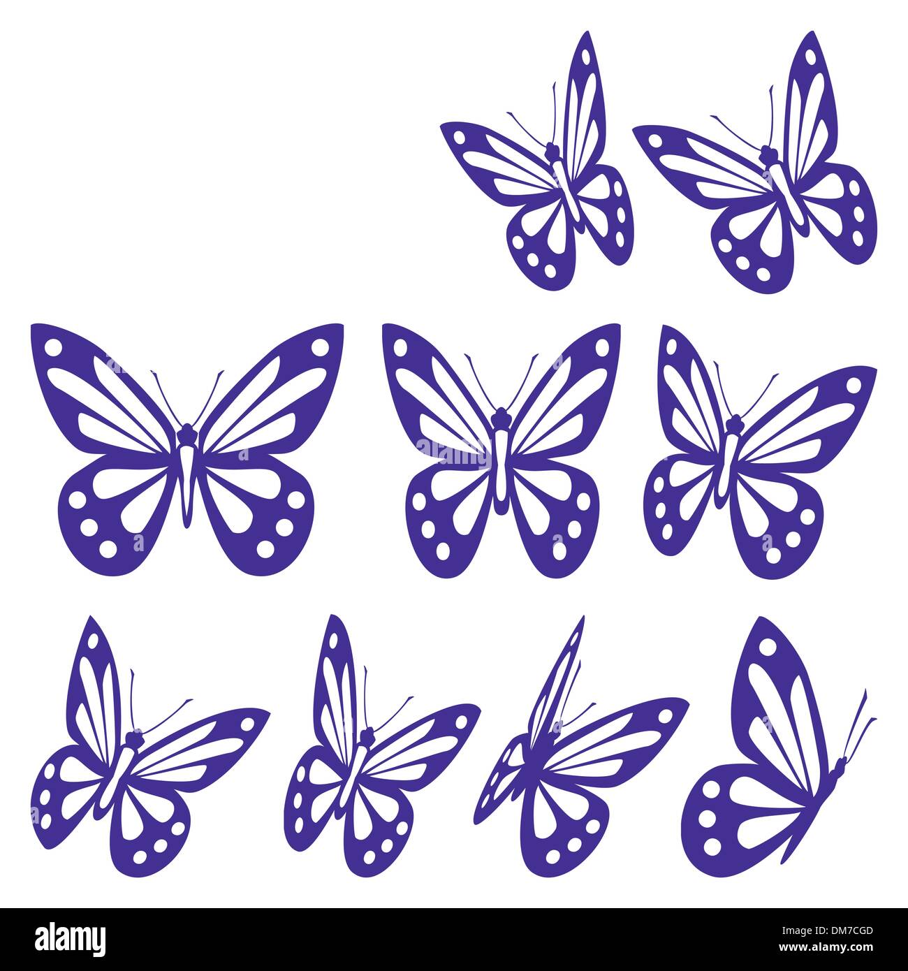 Set of butterflies Stock Vector Image & Art - Alamy