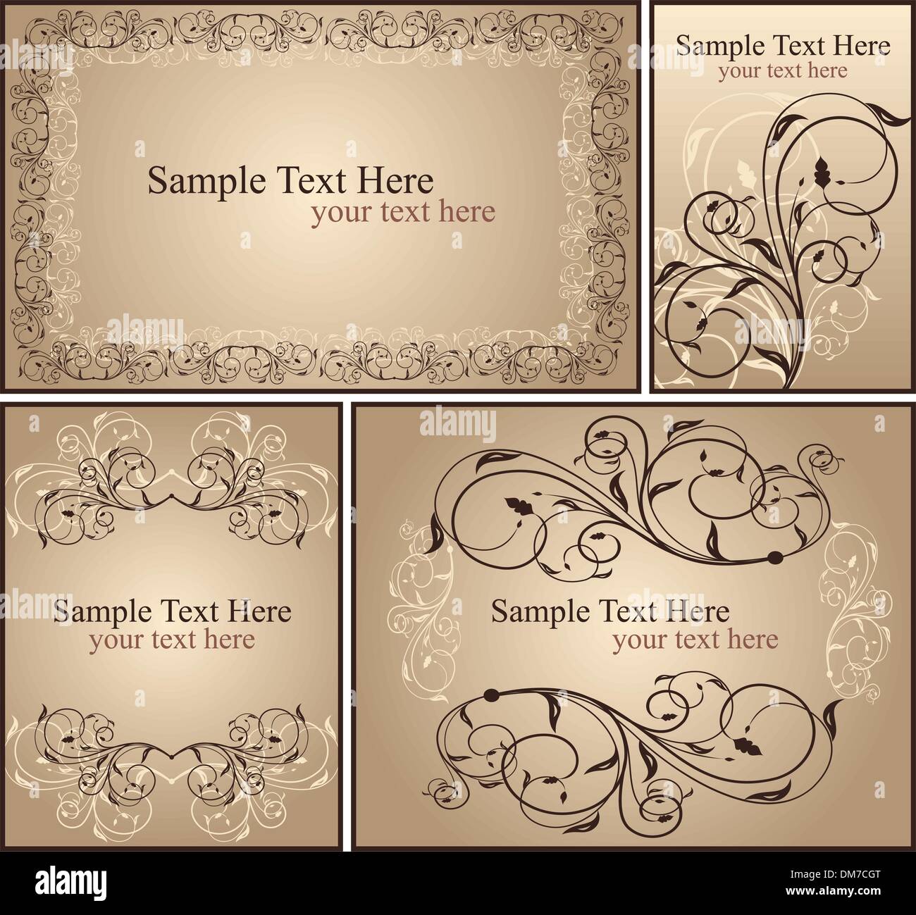 Set a decorative VINTAGE Stock Vector Image & Art - Alamy