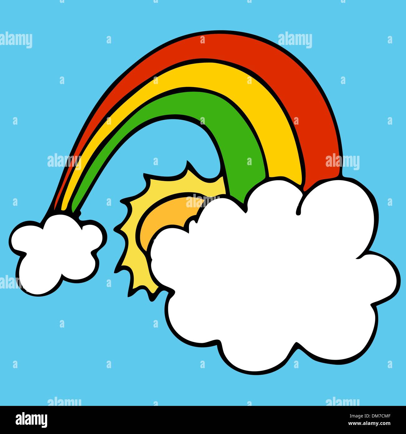 Sun rainbow drawing Stock Vector Images - Alamy