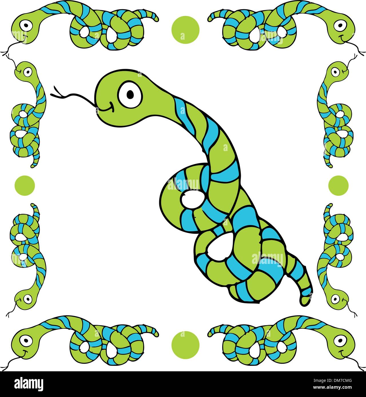 Snake border Stock Vector Images - Alamy