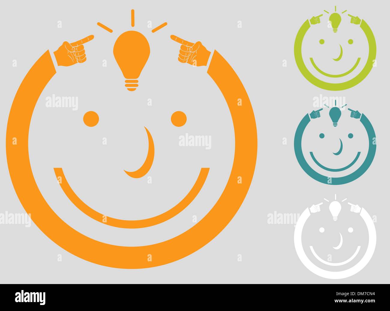 Thinking of happy thoughts Stock Vector Images - Alamy