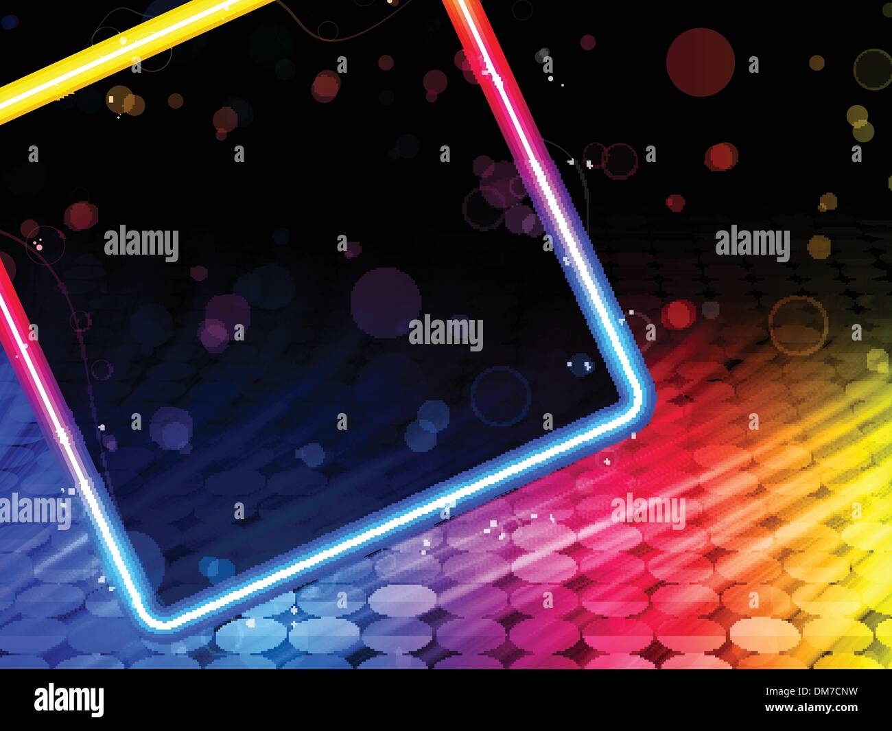 Disco Abstract Square Box on Black Background Stock Vector Image & Art ...