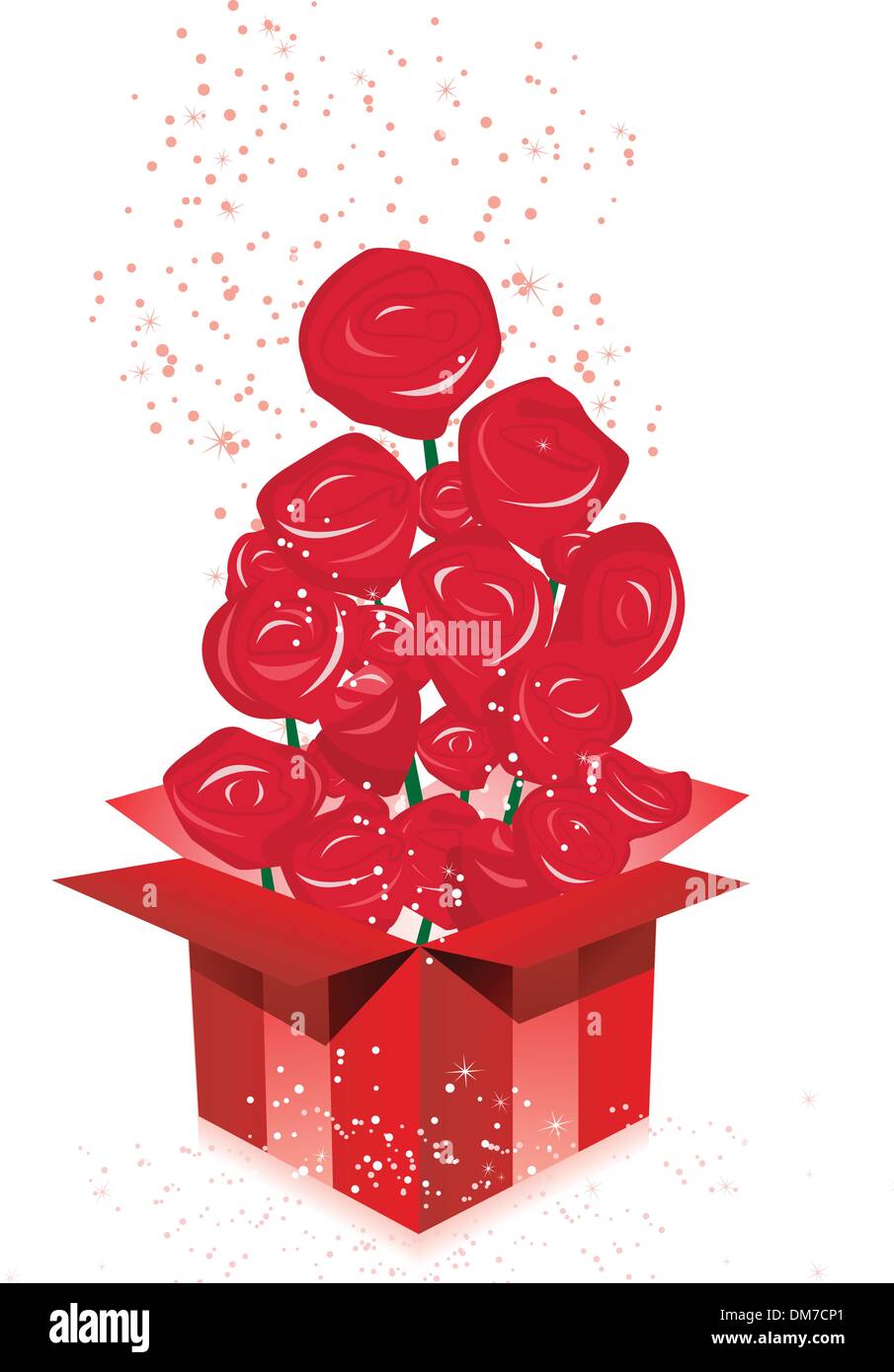 Bouquet box Stock Vector Images - Alamy