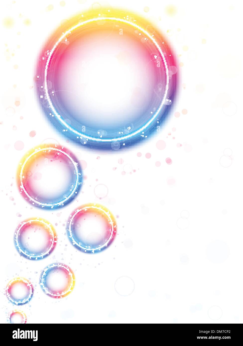 Rainbow Circle Bubbles background with Sparkles and Swirls Stock Vector ...