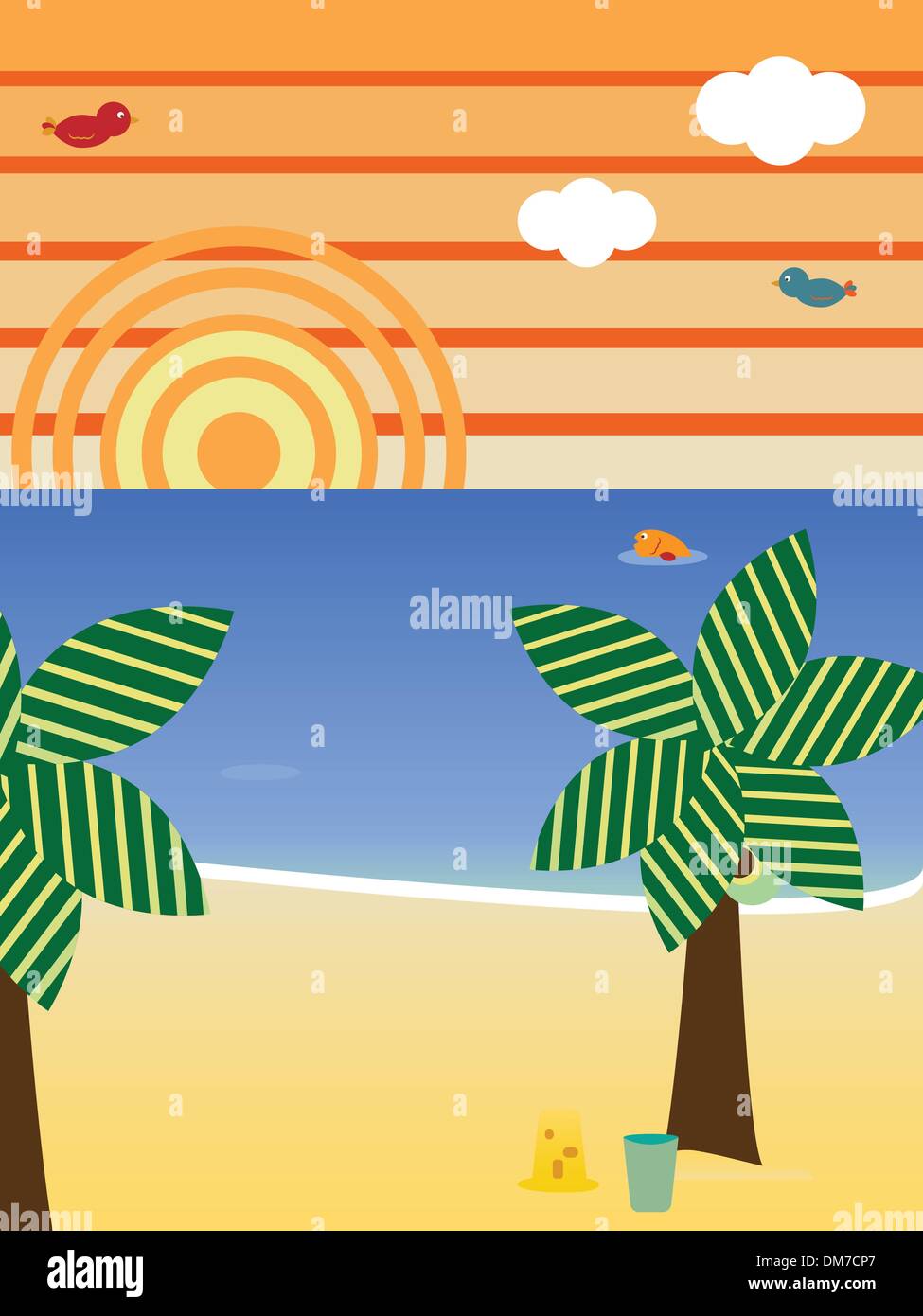 Beach resort season Stock Vector Images - Alamy