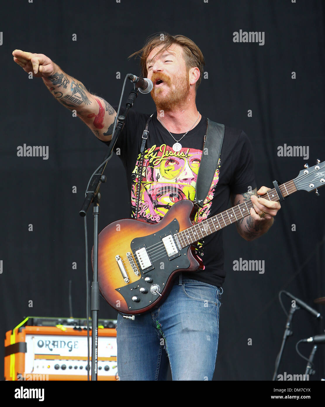 Jesse Hughes of Eagles of Death Metal Reading Festival 2012 ...