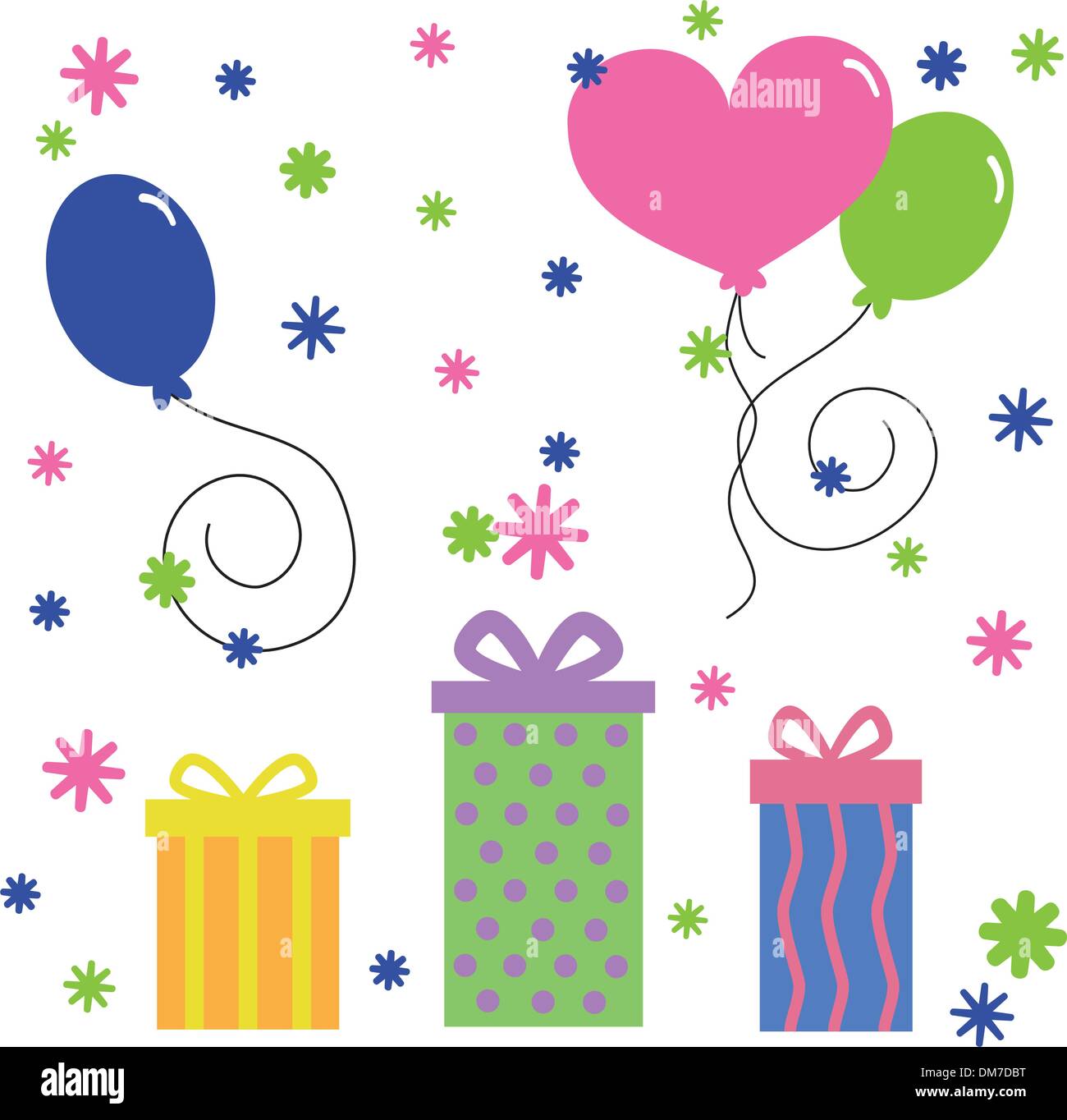 Balloons presents Stock Vector Images - Alamy