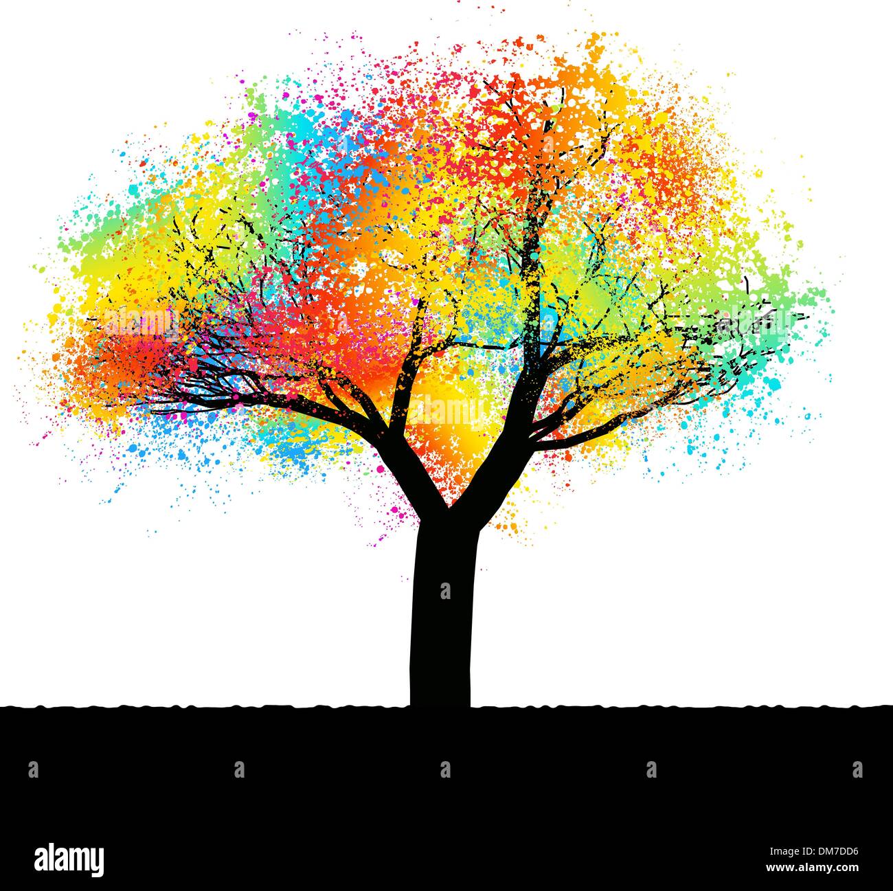 Abstract colorful tree. With copy space .EPS 8 Stock Vector Image & Art ...