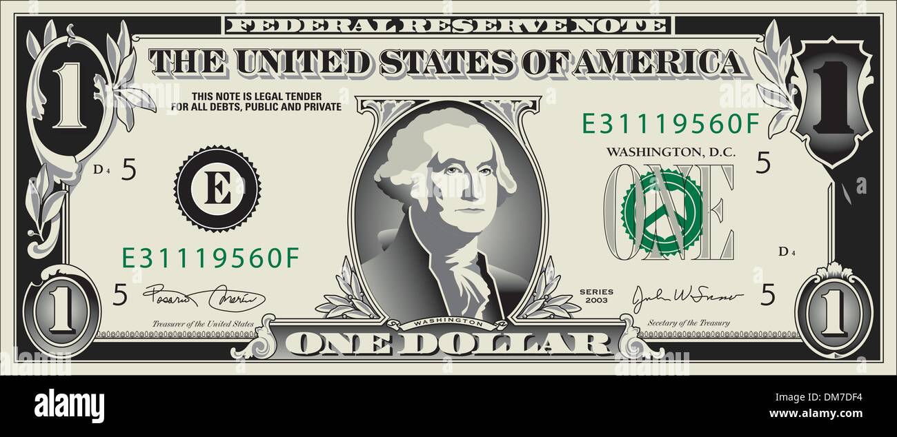 A Stylized Dollar Bill Stock Vector Image & Art - Alamy