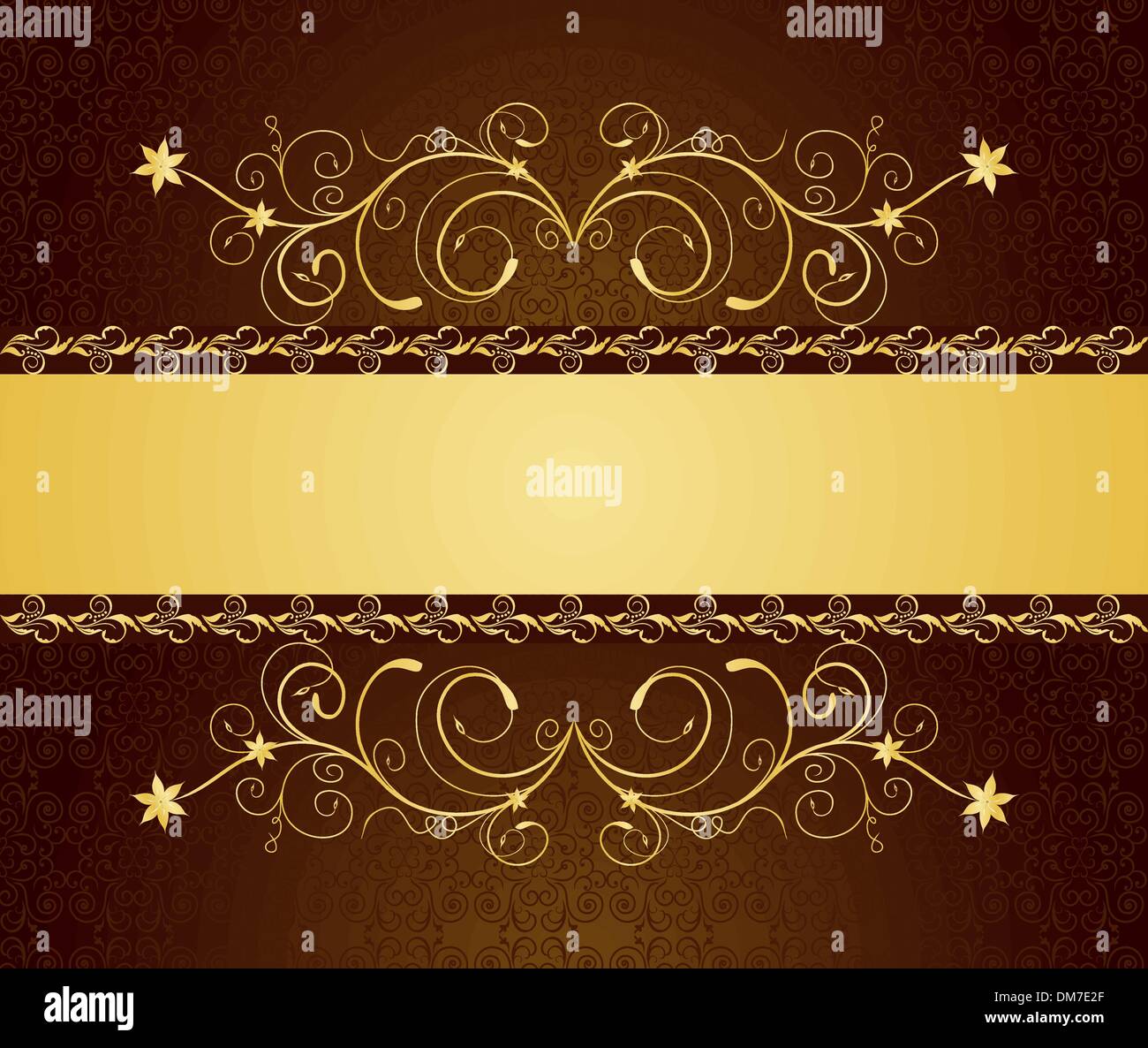 Illustration gold floral greeting cards and invitation Stock Vector ...
