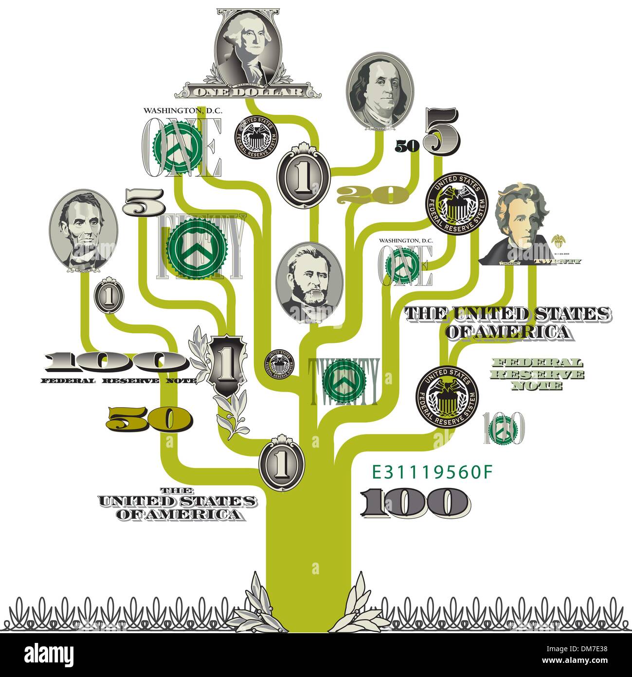 Dollar tree spring Stock Vector Images - Alamy