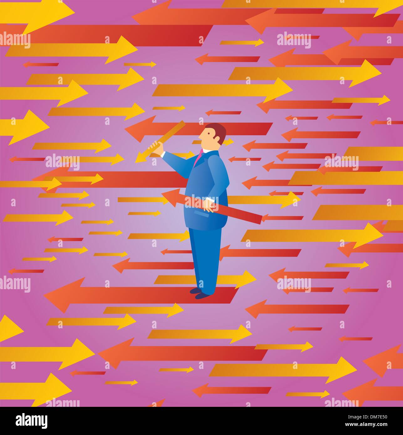 Collecting arrows Stock Vector Images - Alamy