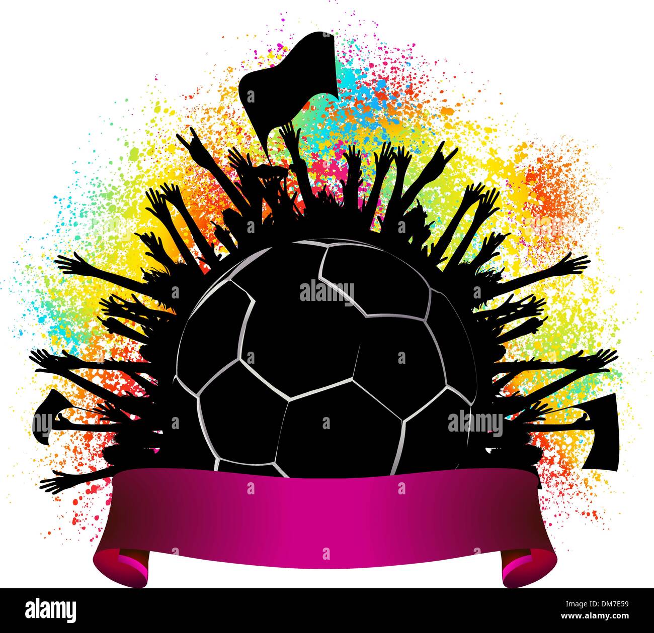 Soccer ball (football) on grunge background. EPS 8 Stock Vector Image ...