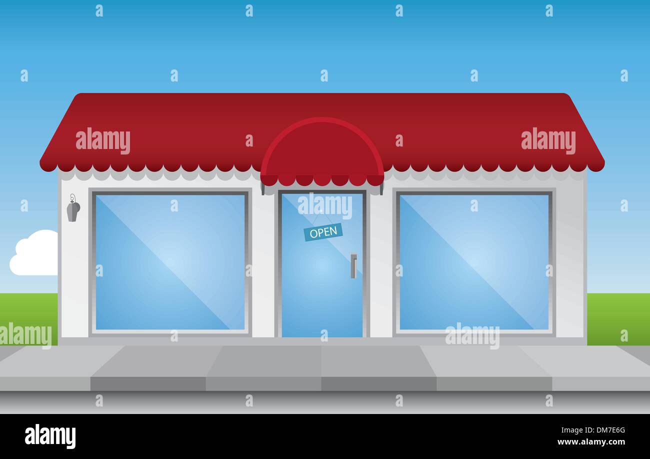 Shop front Stock Vector Images - Alamy