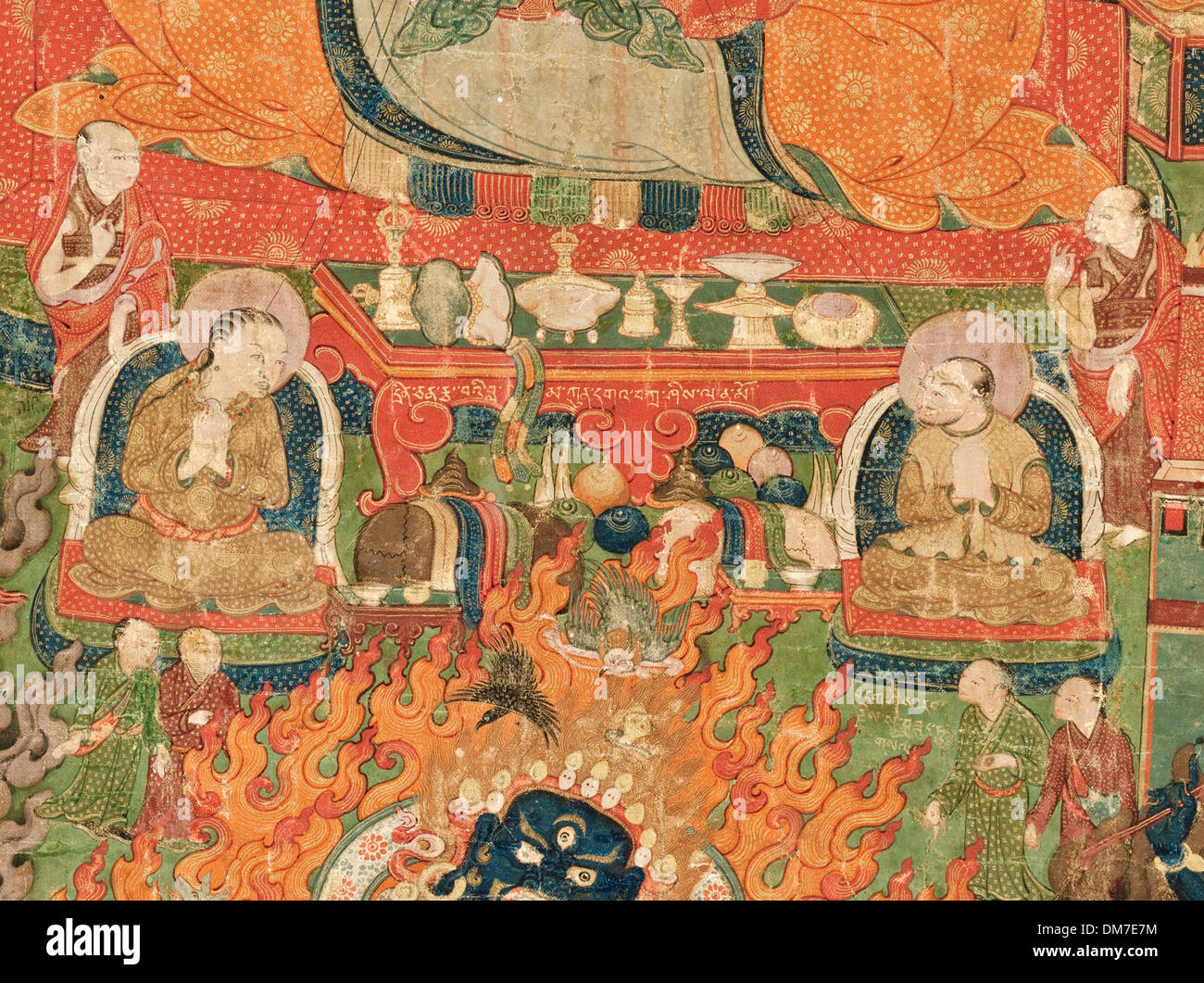 This artwork depicts Kunga Tashi, the abbot of the Sakya Monastery ...