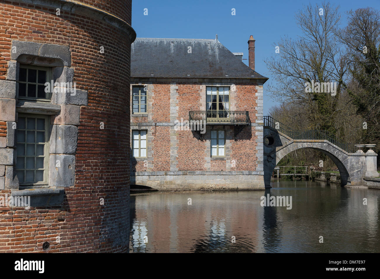 THE EURE RIVER AT THE CHATEAU DE MAINTENON, EURE-ET-LOIR (28), FRANCE ...