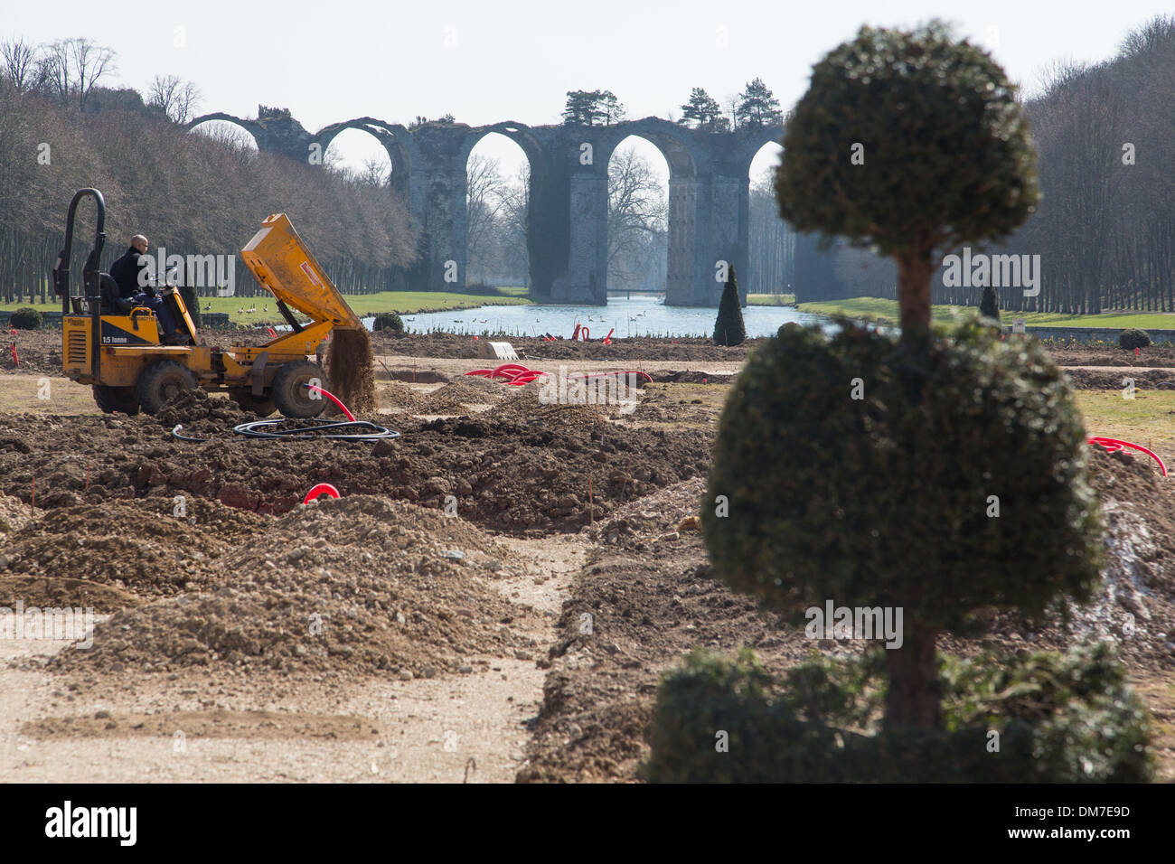 TERRACING WORK IN THE NEW GAREN FOLLOWING THE PLANS BY CHATEAU DE ...