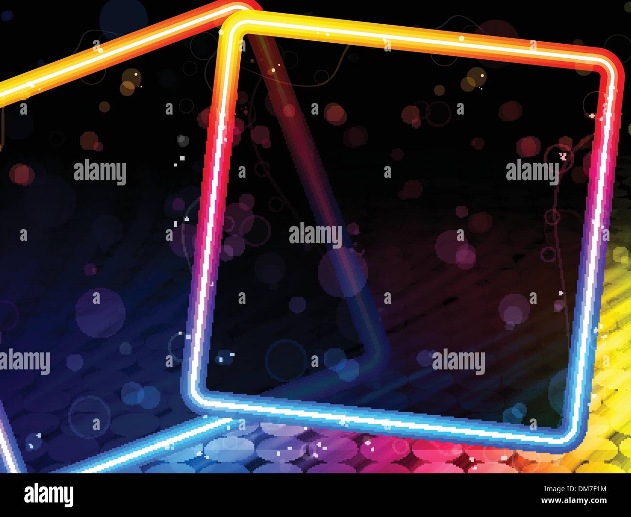 Disco Abstract Square Box on Black Background Stock Vector Image & Art ...
