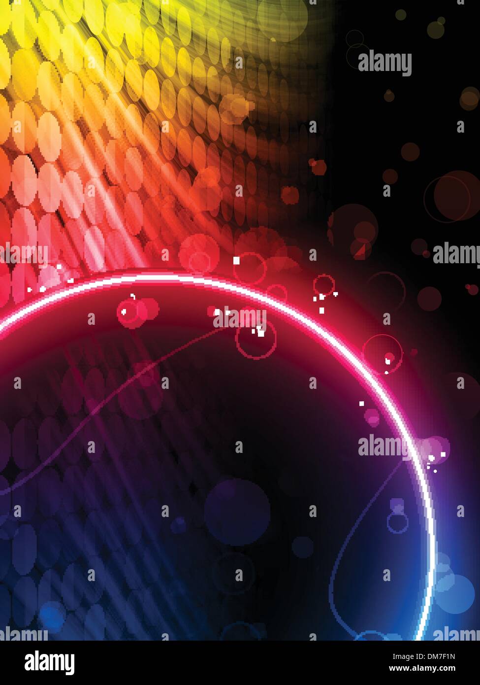 Disco Abstract Circle Box on Black Background Stock Vector Image & Art ...