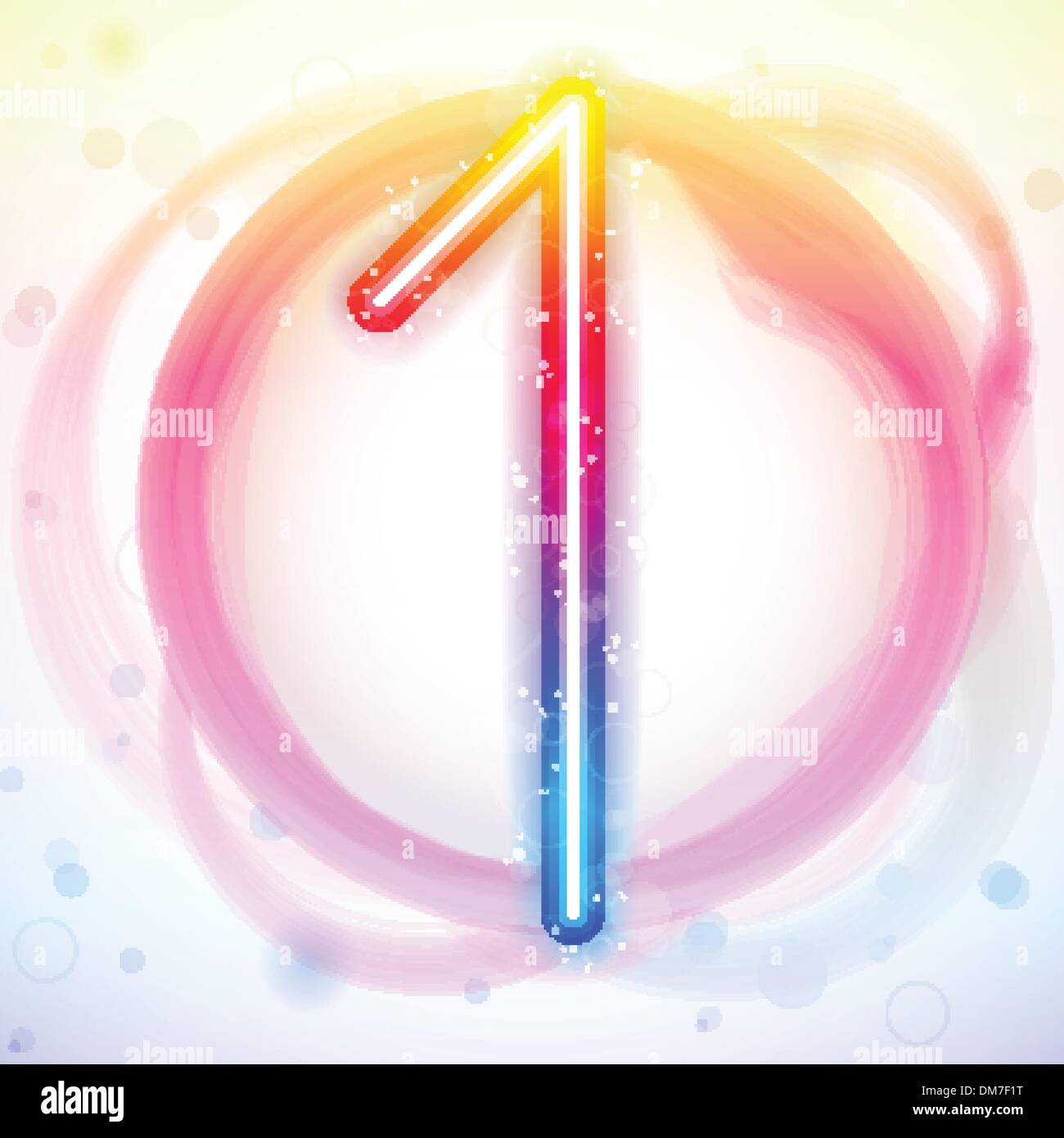 Number Rainbow Lights in Circle White Background Stock Vector Image ...
