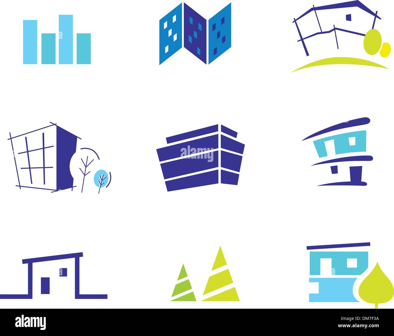 Building house symbols collection Stock Vector Images - Alamy