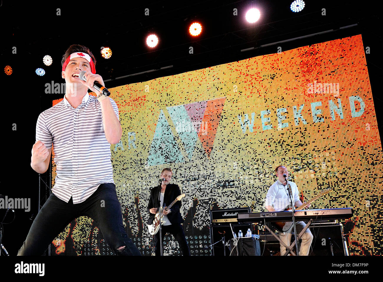 Zachary Porter of 'Allstar Weekend' performs at Molson Canadian Amphitheatre for Family Channel ...
