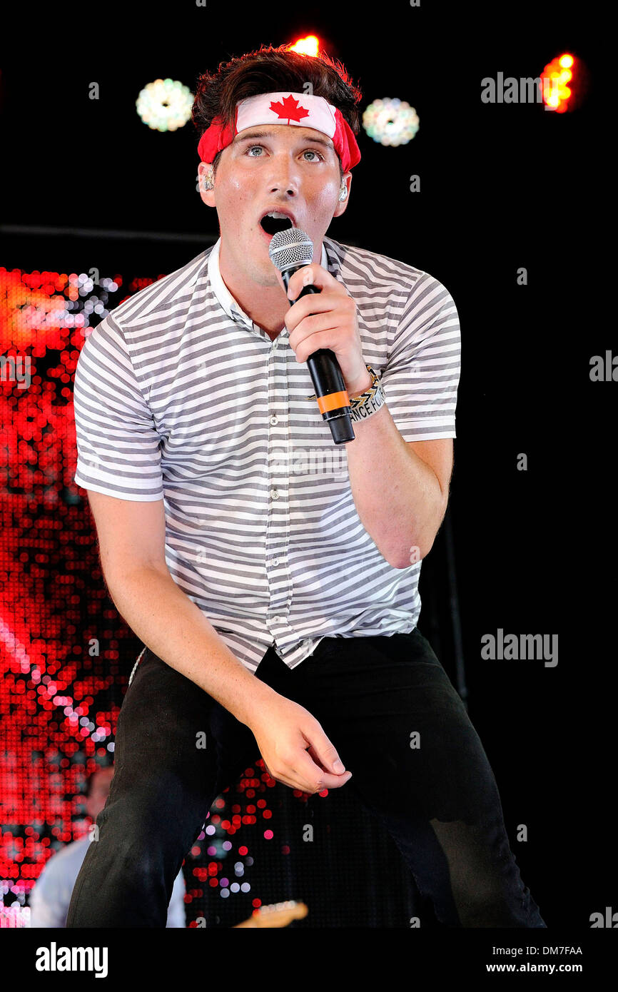 Zachary Porter of 'Allstar Weekend' performs at Molson Canadian Amphitheatre for Family Channel ...