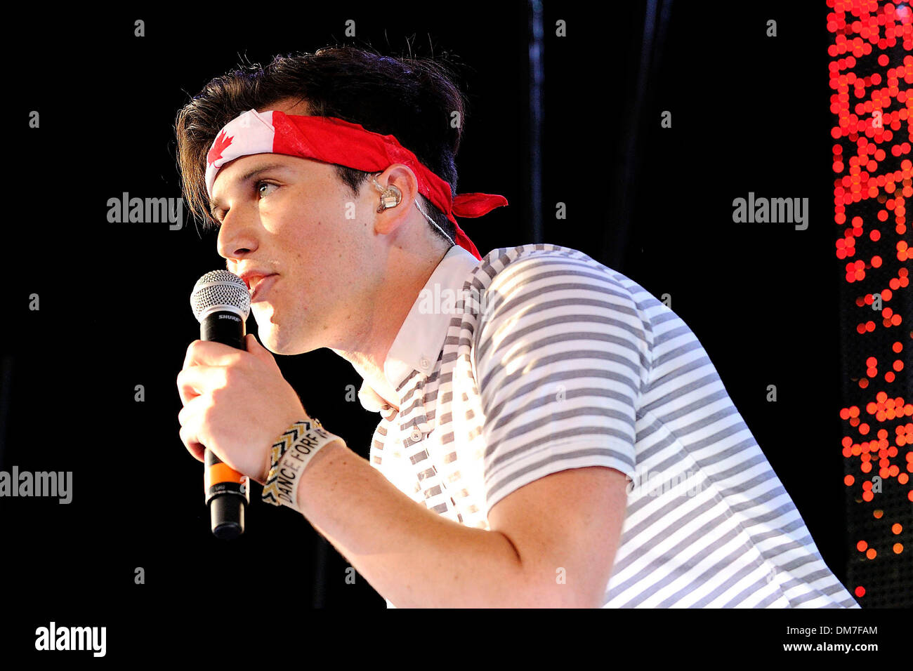 Zachary Porter of 'Allstar Weekend' performs at Molson Canadian Amphitheatre for Family Channel ...