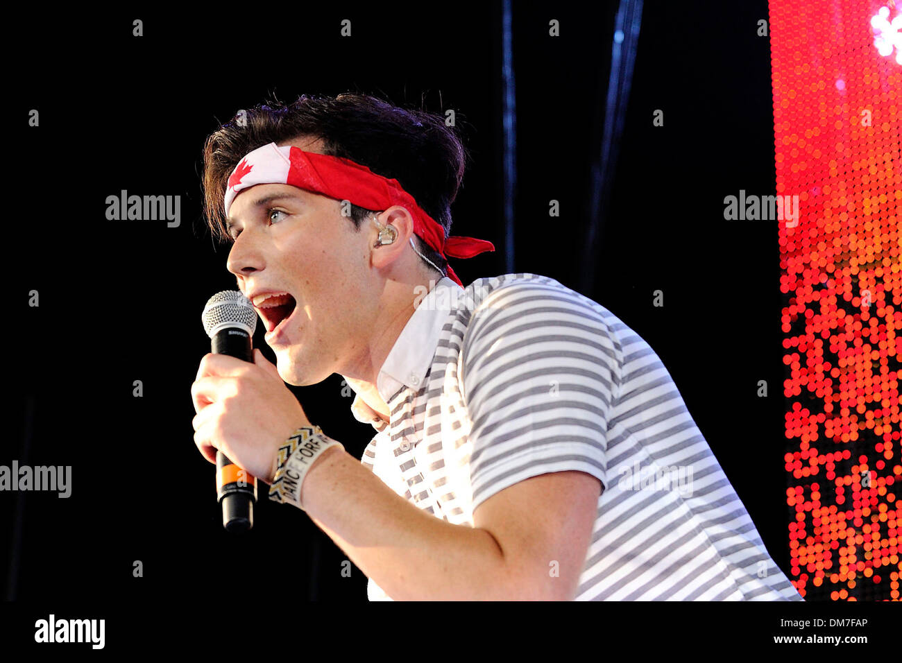 Zachary Porter of 'Allstar Weekend' performs at Molson Canadian Amphitheatre for Family Channel ...