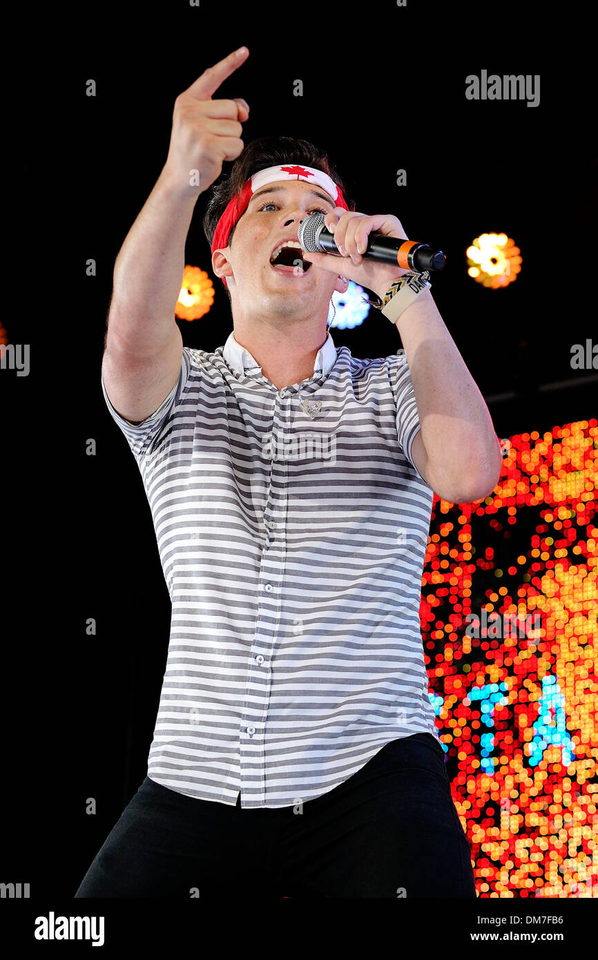 Zachary Porter of 'Allstar Weekend' performs at Molson Canadian Amphitheatre for Family Channel ...