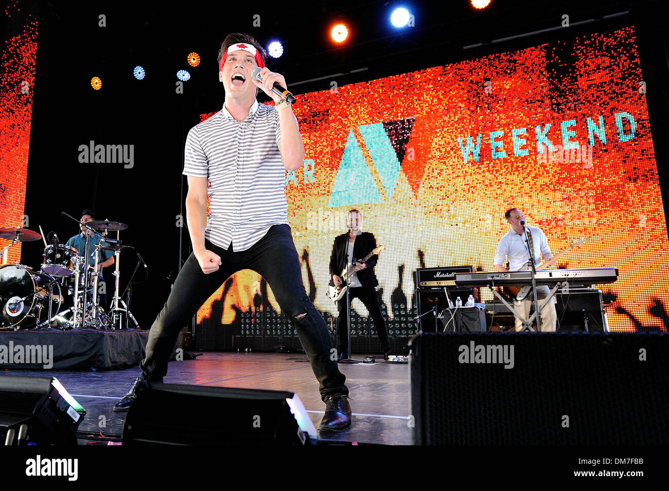 Zachary Porter of 'Allstar Weekend' performs at Molson Canadian Amphitheatre for Family Channel ...