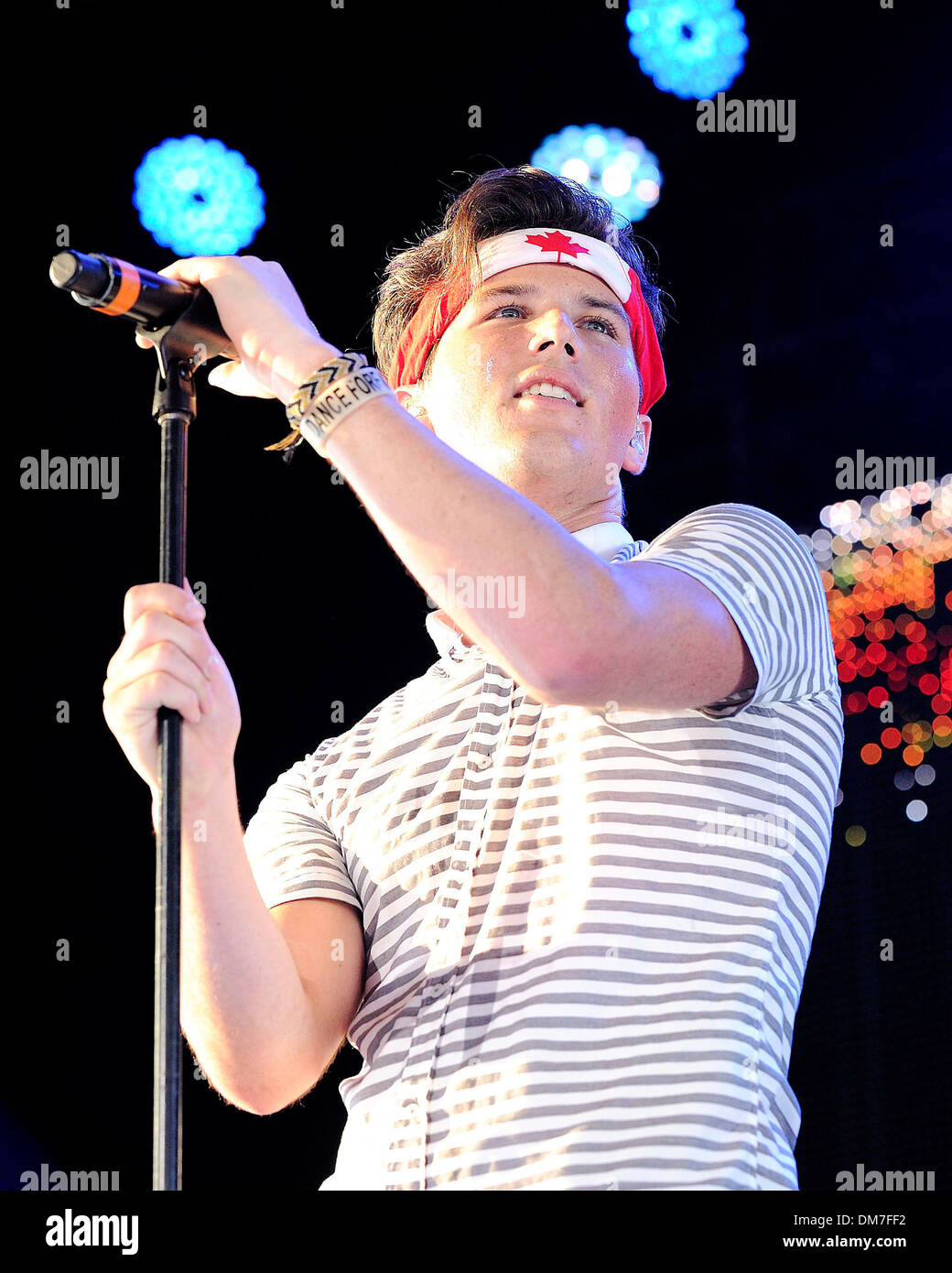 Zachary Porter of 'Allstar Weekend' performs at Molson Canadian Amphitheatre for Family Channel ...