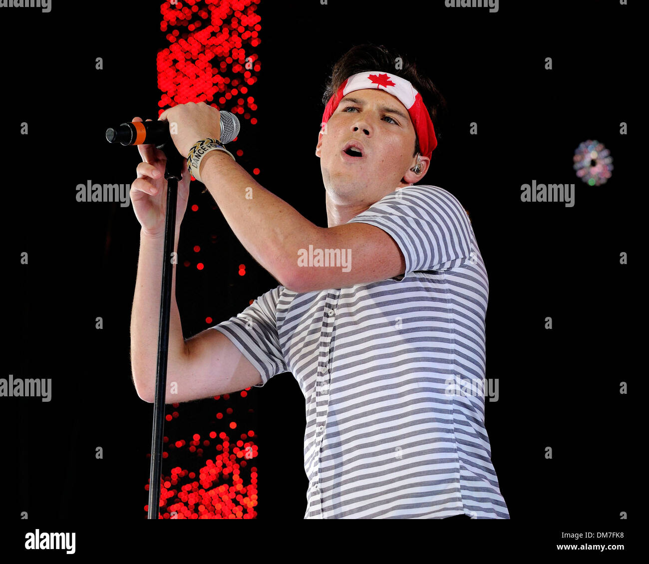 Zachary Porter of 'Allstar Weekend' performs at Molson Canadian Amphitheatre for Family Channel ...