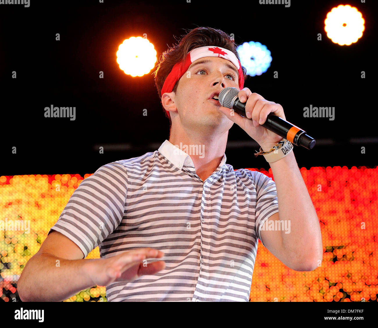 Zachary Porter of 'Allstar Weekend' performs at Molson Canadian Amphitheatre for Family Channel ...