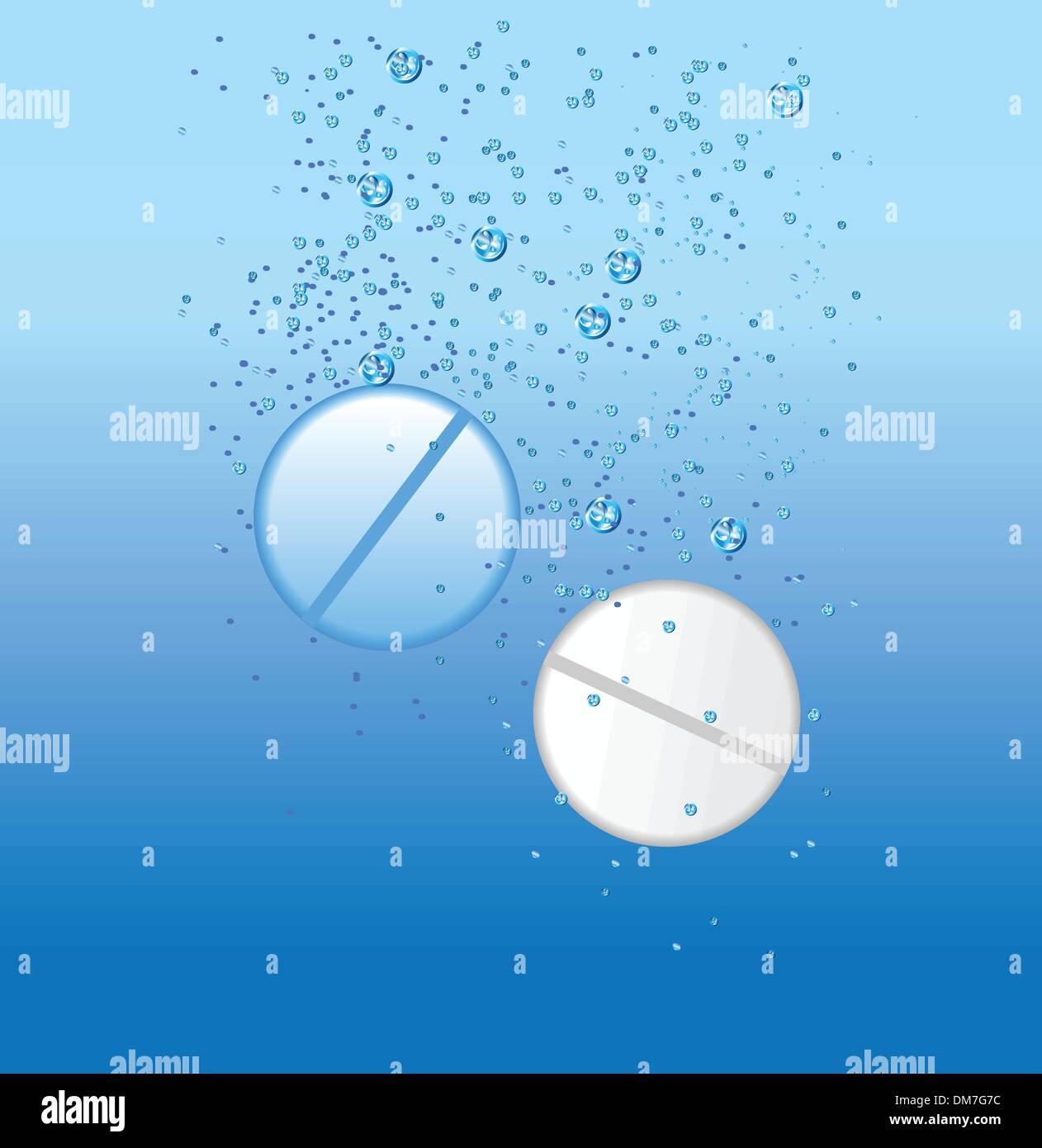 illustration of two tablets in the water Stock Vector Image & Art - Alamy