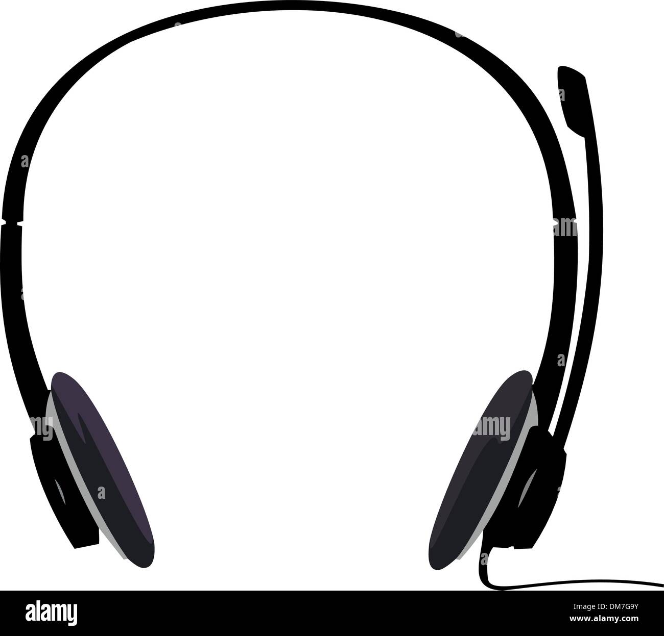 Realistic white headphones on Stock Vector Images - Alamy