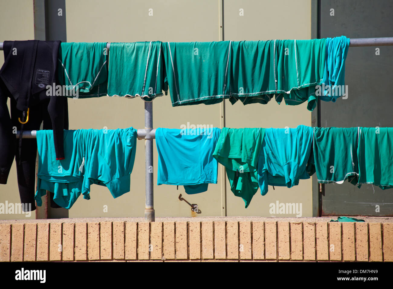Hanging railing railings drying hi-res stock photography and images - Alamy