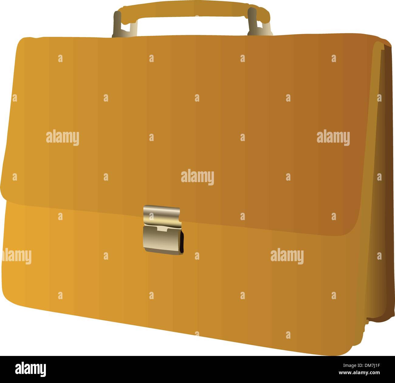 Brown briefcase on white Stock Vector Images - Alamy