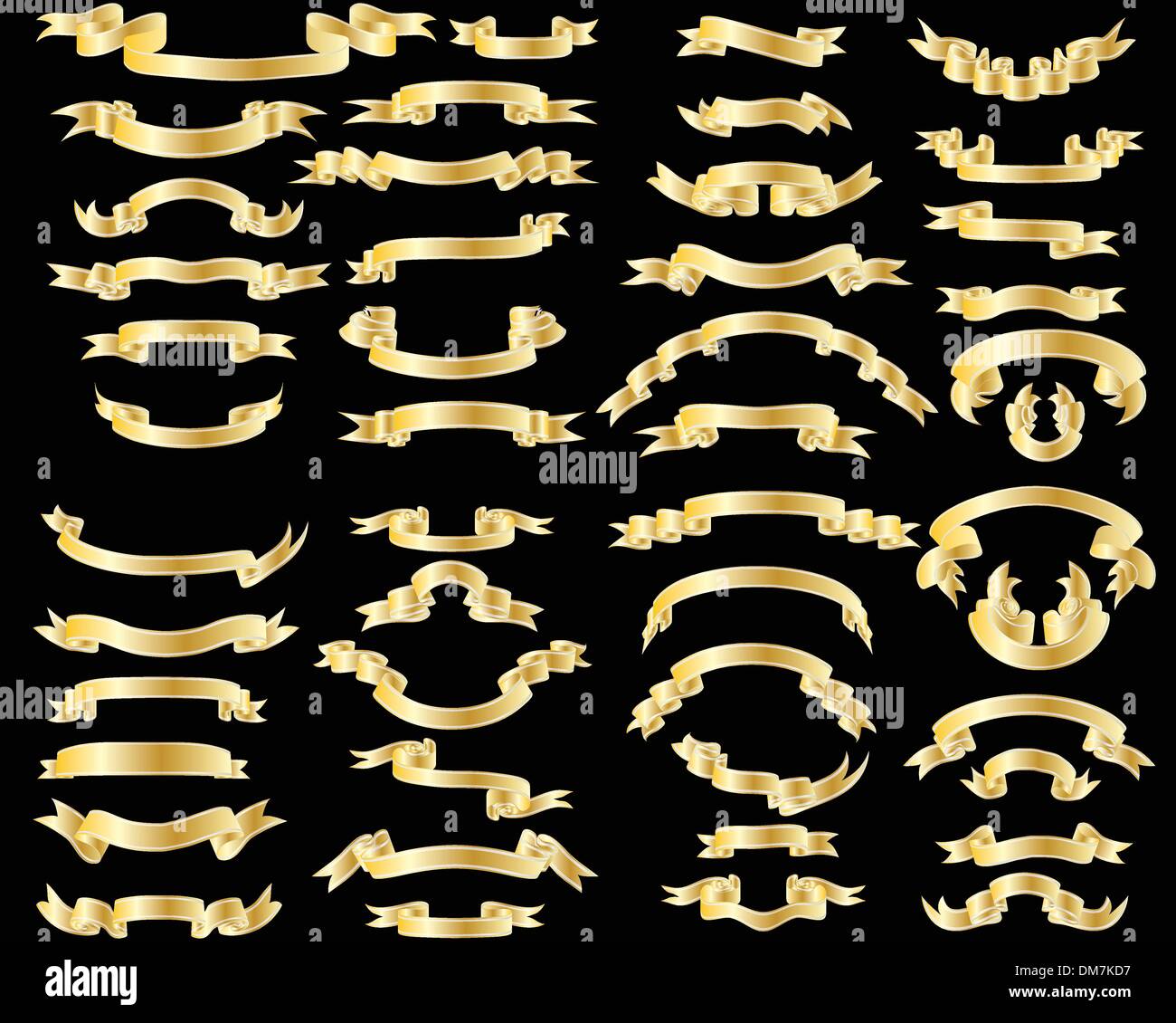 Golden decorations Stock Vector Images - Alamy