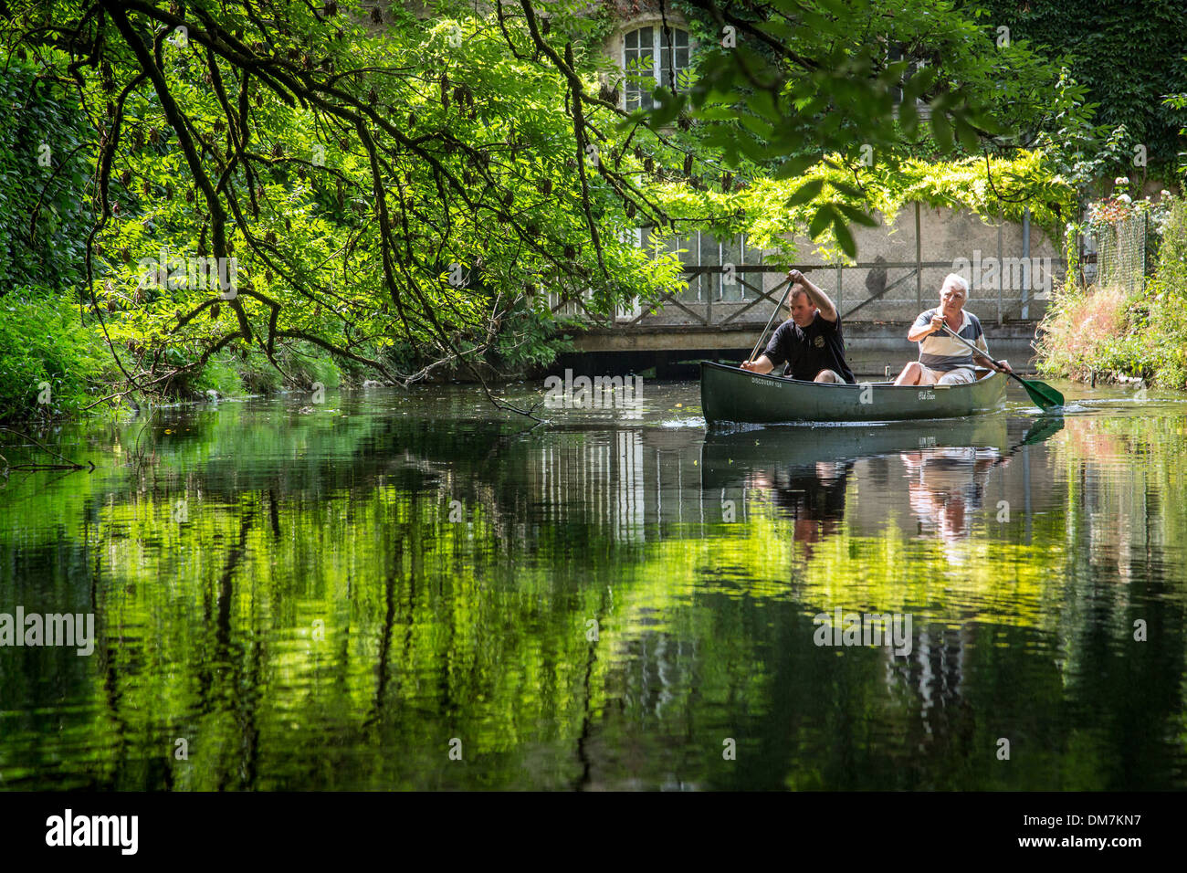 CANOEING ON THE CONIE, AN UNTAMED RIVER FED BY THE WATER FROM A SPRING ...