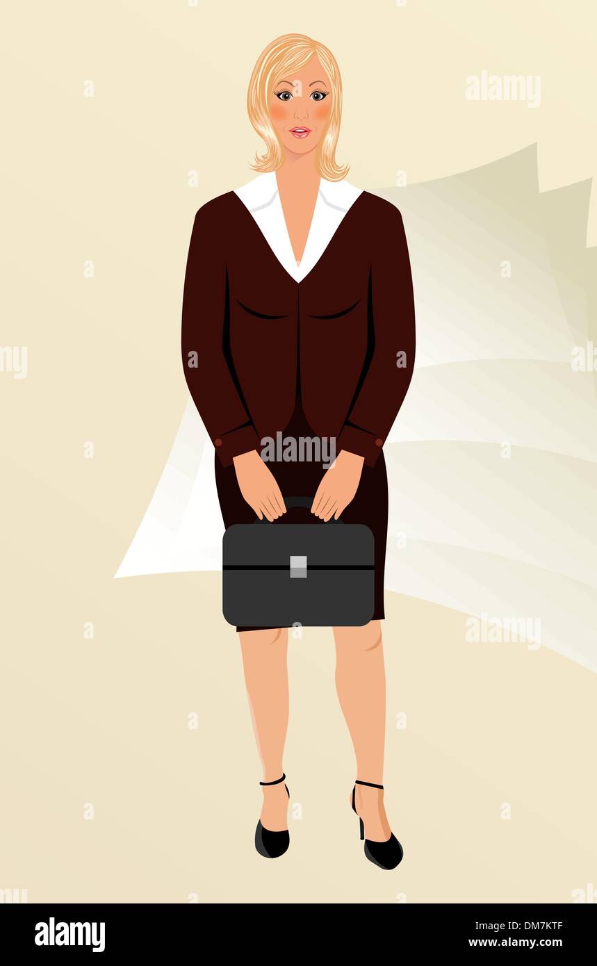 Women with case worker Stock Vector Images - Alamy